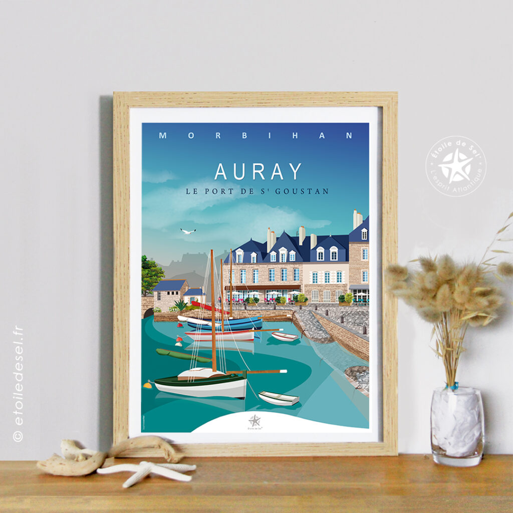 Port-Navalo à Arzon * affiche et poster du Morbihan * Étoile de Sel'